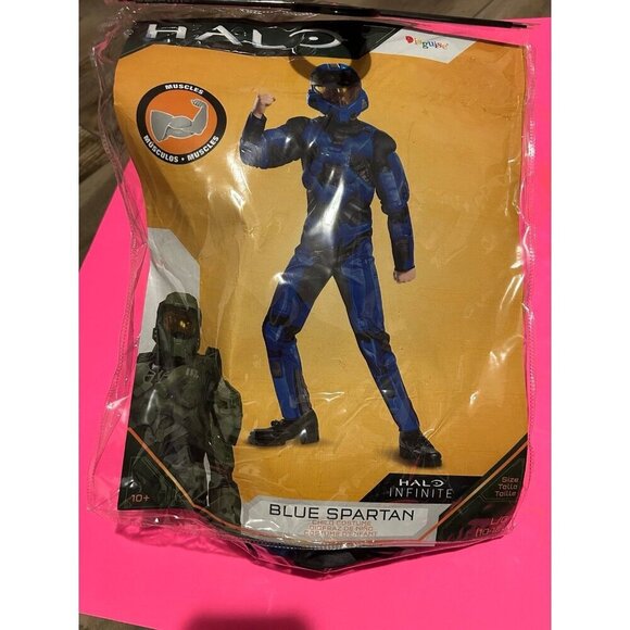 Costumes | New Kids Sz Large Halo Infinite Blue Spartan Halloween ...